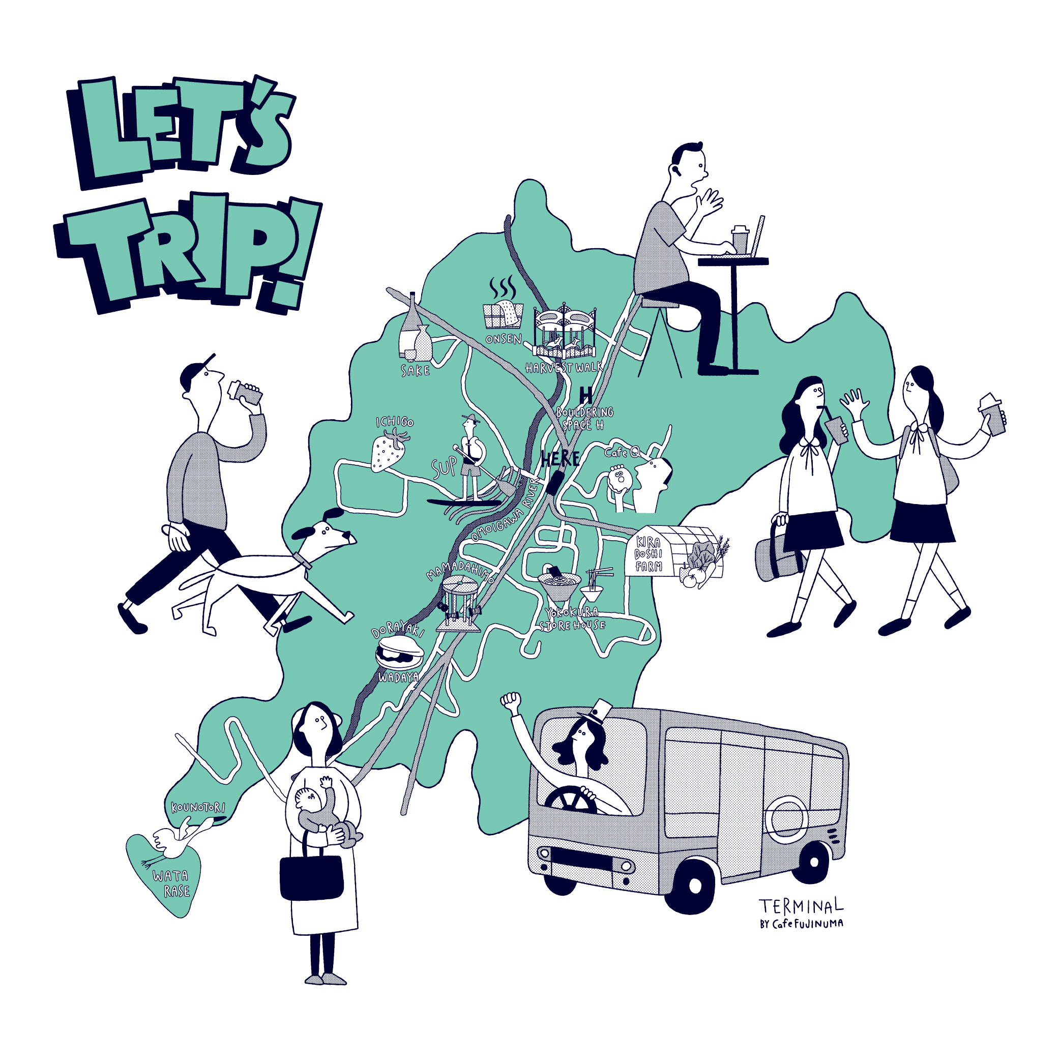 211115_terminal_sns_map | 商業イラストレーター MIKI TAKAHASHI / 高橋 未来